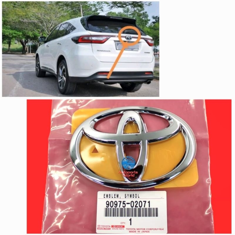 ORIGINAL TOYOTA HARRIER ZSU60 2016~2019 REAR BONNET EMBLEM LOGO TOYOTA ...