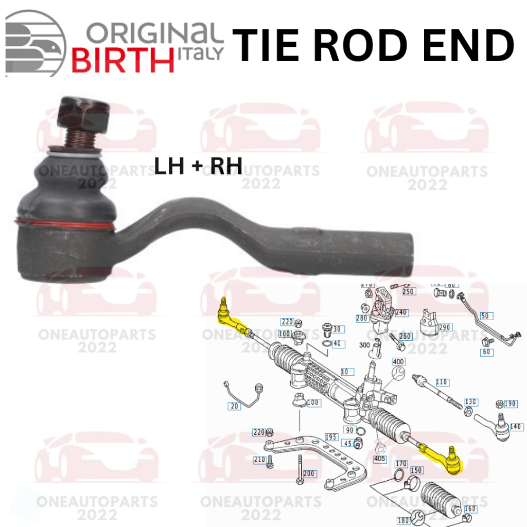 ORIGINAL BIRTH ITALY TIE ROD END MERCEDES BENZ W210 E200 E230 E240 ...