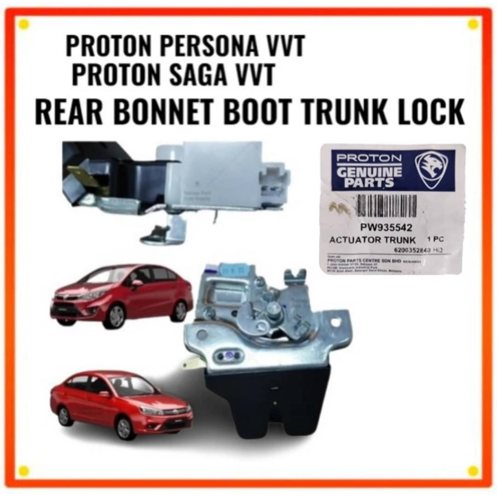 PROTON NEW SAGA PERSONA VVT 2016 YEAR REAR BONNET BOOT TRUNK LID LOCK ...