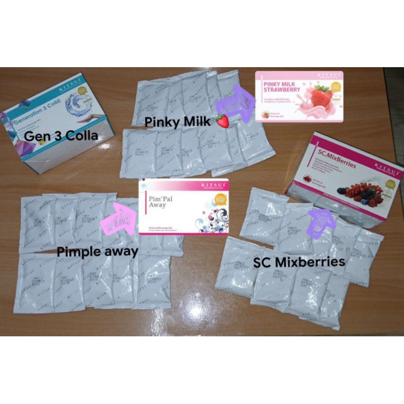 Kitsui Pimple Away (acne) | Pinky Milk Strawberry (pimple) | SC ...