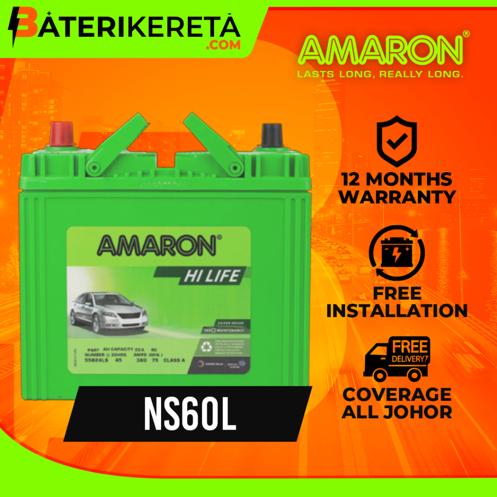AMARON HI LIFE NS60 | NS60L | 55B24L CAR BATTERY | Shopee Malaysia
