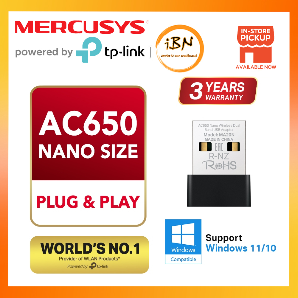 Mercusys TP-LINK MW150US / MW300UM / MA20N / MA30H / MA30N / MCS-MU6H ...