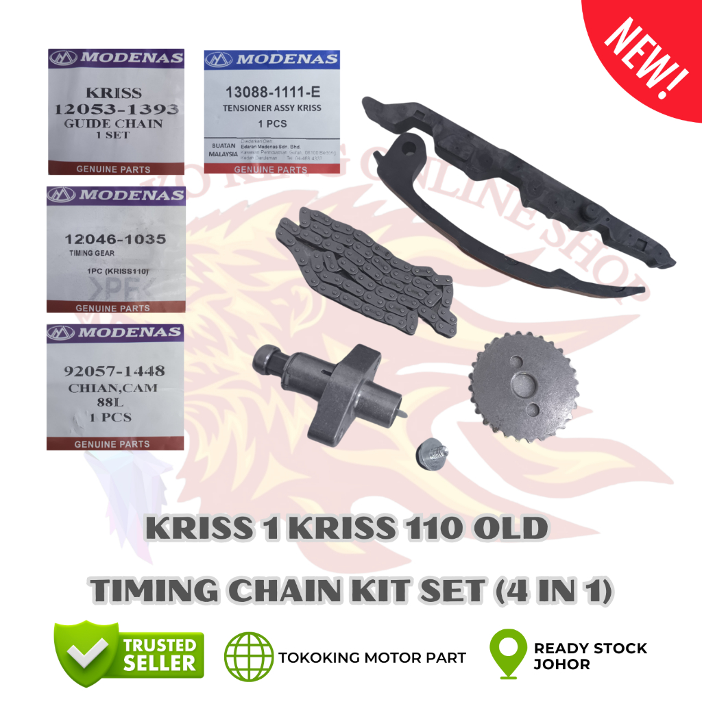 1SET MODENAS KRISS 1 OLD 110 KRISS1 KRISS110 FIRST MODEL TIMING CHAIN ...