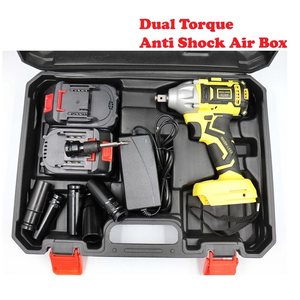 [320NM] Cordless Brushless Impact Wrench Dual Torque 21Volt 10Cell ...