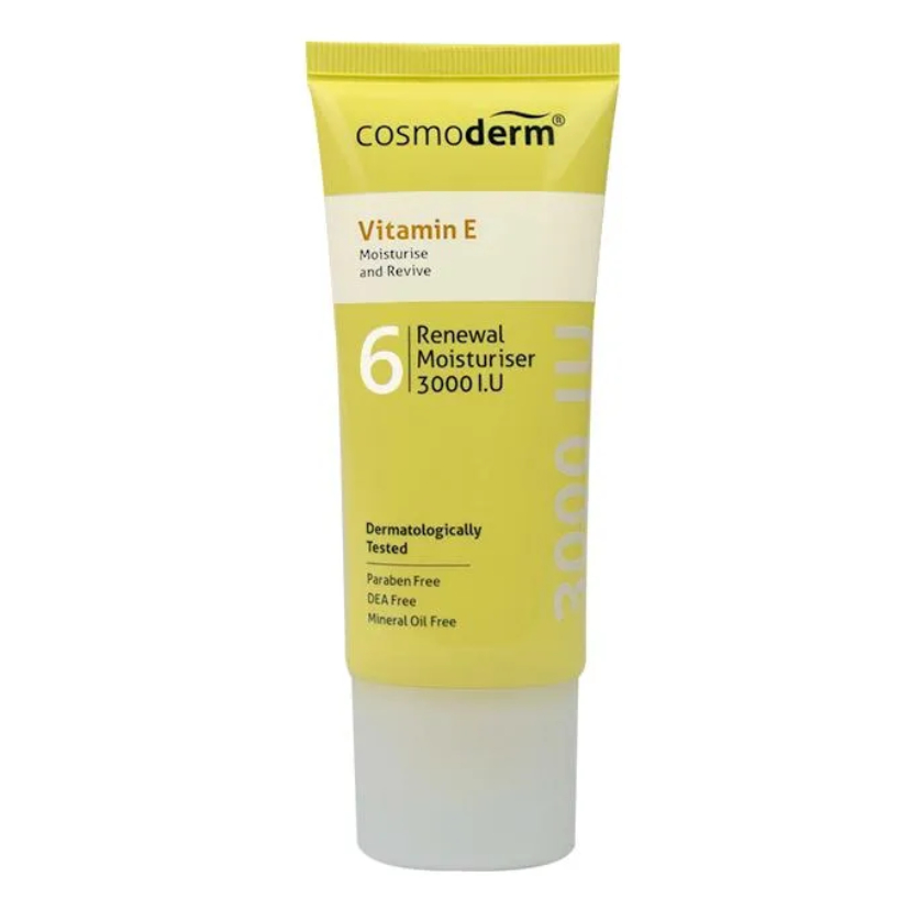 Cosmoderm Vitamin E 3,000 I.U. Renewal Moisturiser 50ml (Exp : Nov 2025 ...