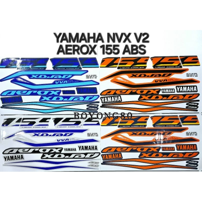 YAMAHA NVX V2 AEROX 155 ( 46 ) BODY STICKER ABS EDITION ( READY STOCK ...