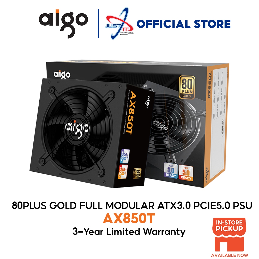 AIGO 80 Plus Gold Full Modular ATX 3.0 PCIE5.0 Power Supply (850W ...