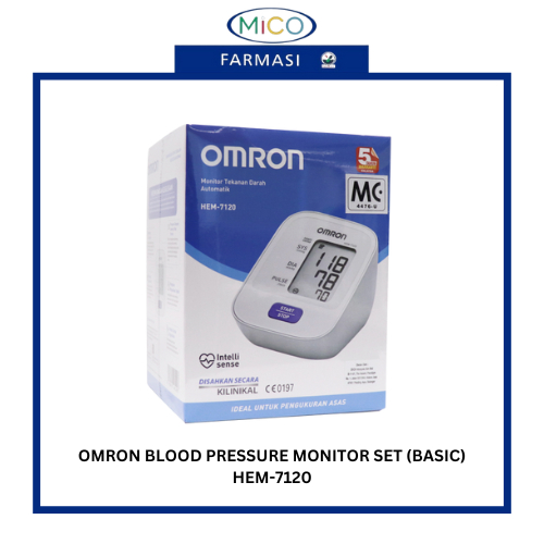 OMRON BLOOD PRESSURE MONITOR SET (BASIC) - (HEM-7120) | Shopee Malaysia