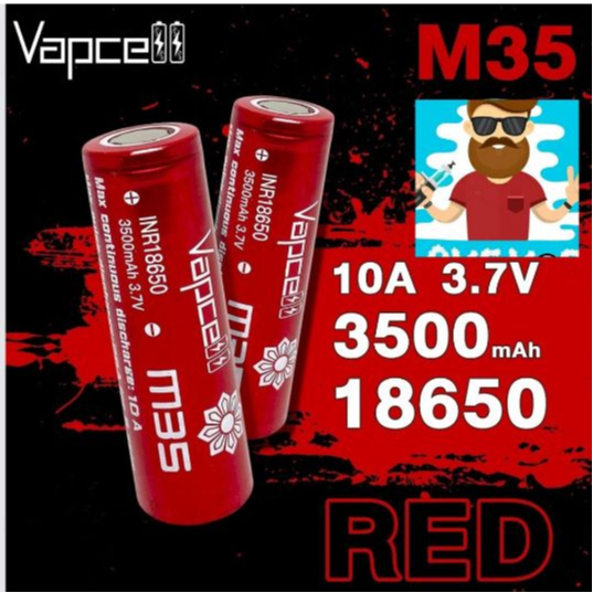 Original Vapcell 18650 3500mAh 10A/25A M35 Battery / Vapcell 18650 ...