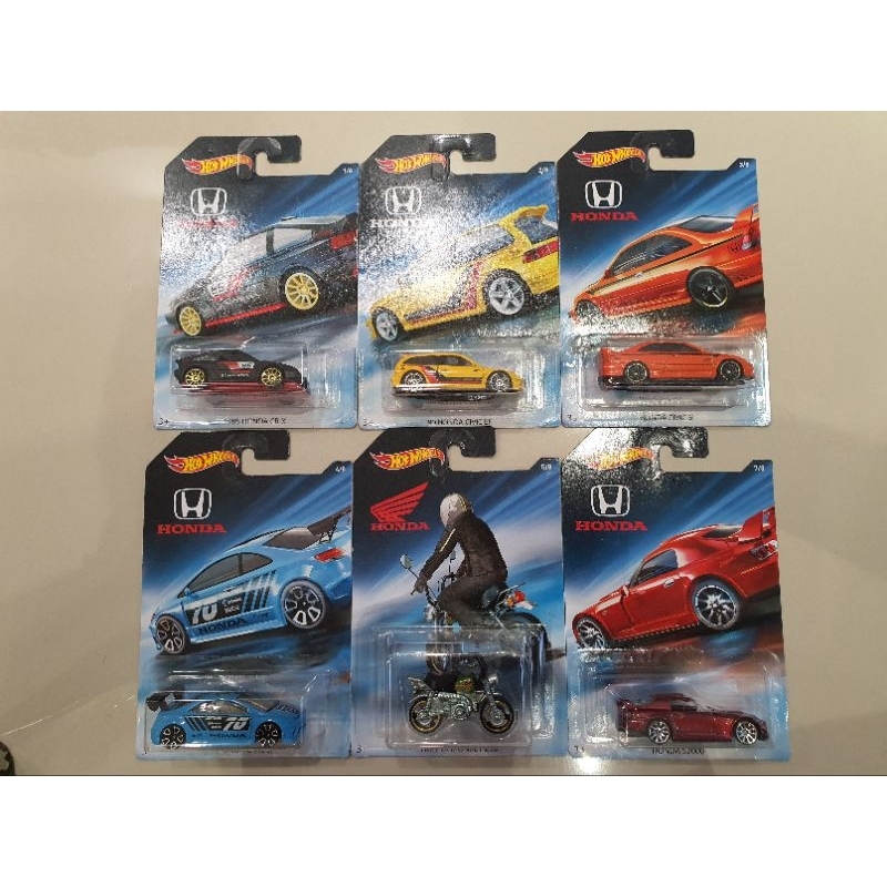 Hotwheels Honda Anniversary Series Variants Civic EF Civic Si S2000 CR ...