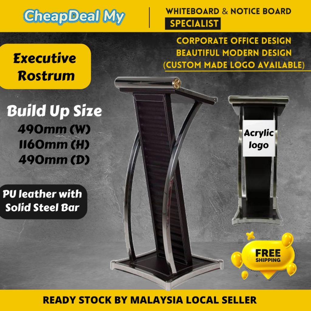 Podium Moden dengan atau tanpa Logo Akrilik /Modern Rostrum with or ...