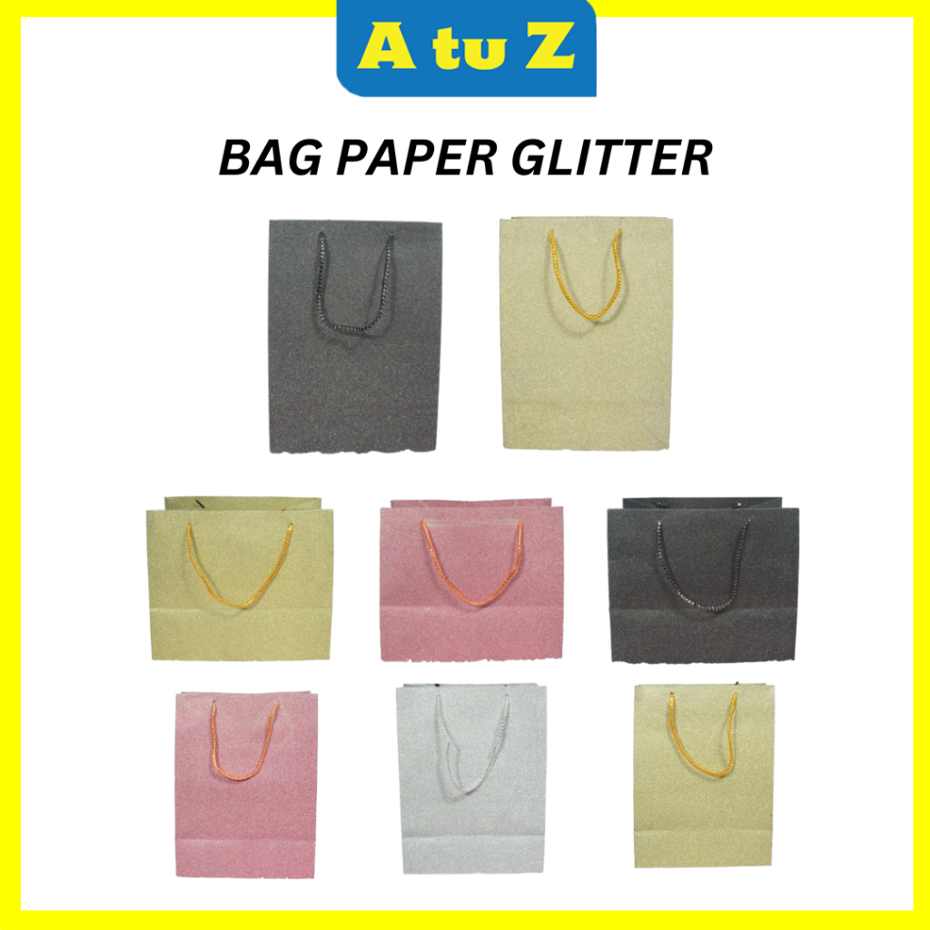 AtuZ Paper Bag Glitter 10pcs / Glitter Wedding Souvenir Goodies Door ...