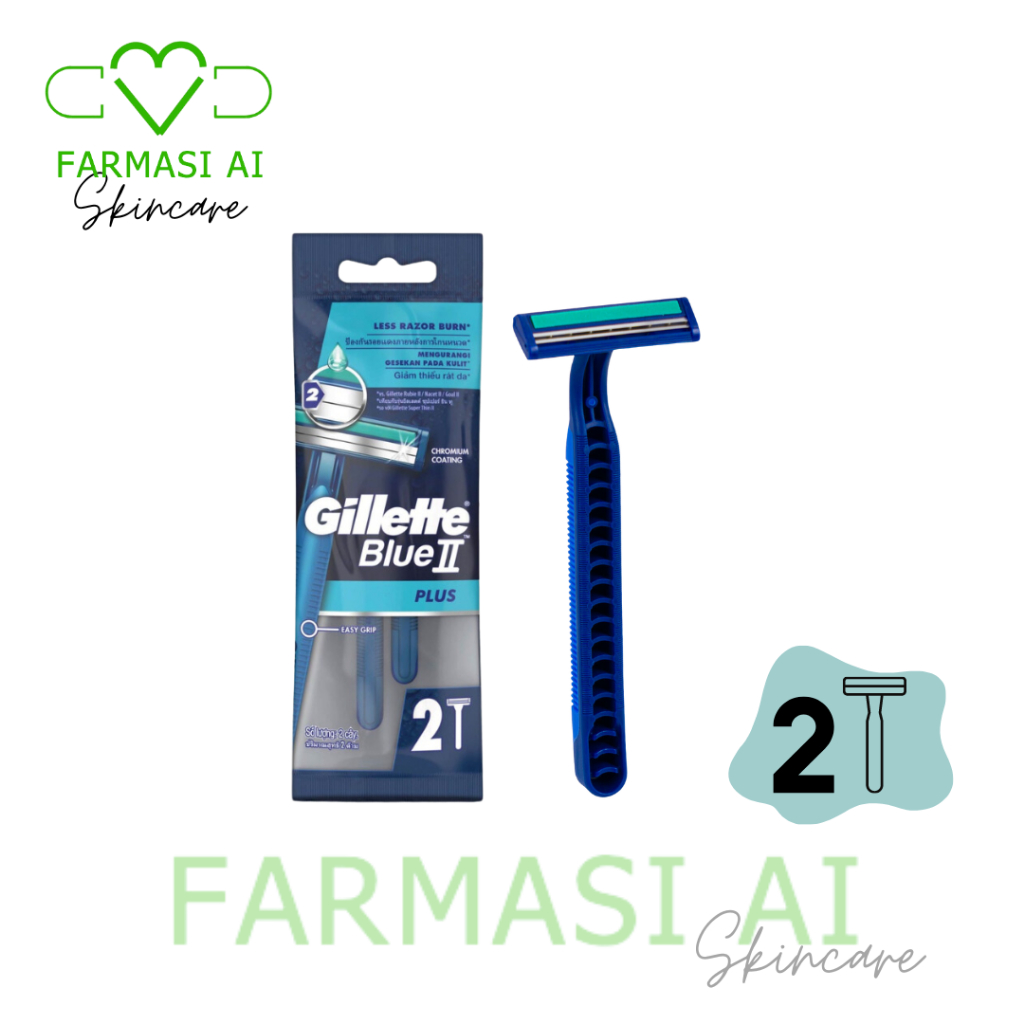Gillette Blue II Plus Disposable Razor 2s | Shopee Malaysia