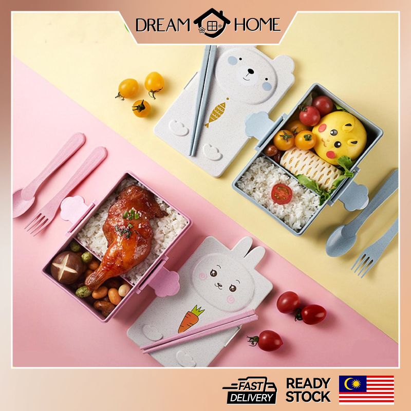 Cartoon Kid Student Lunch Box Bento Box Children's Compartment Thermal ...