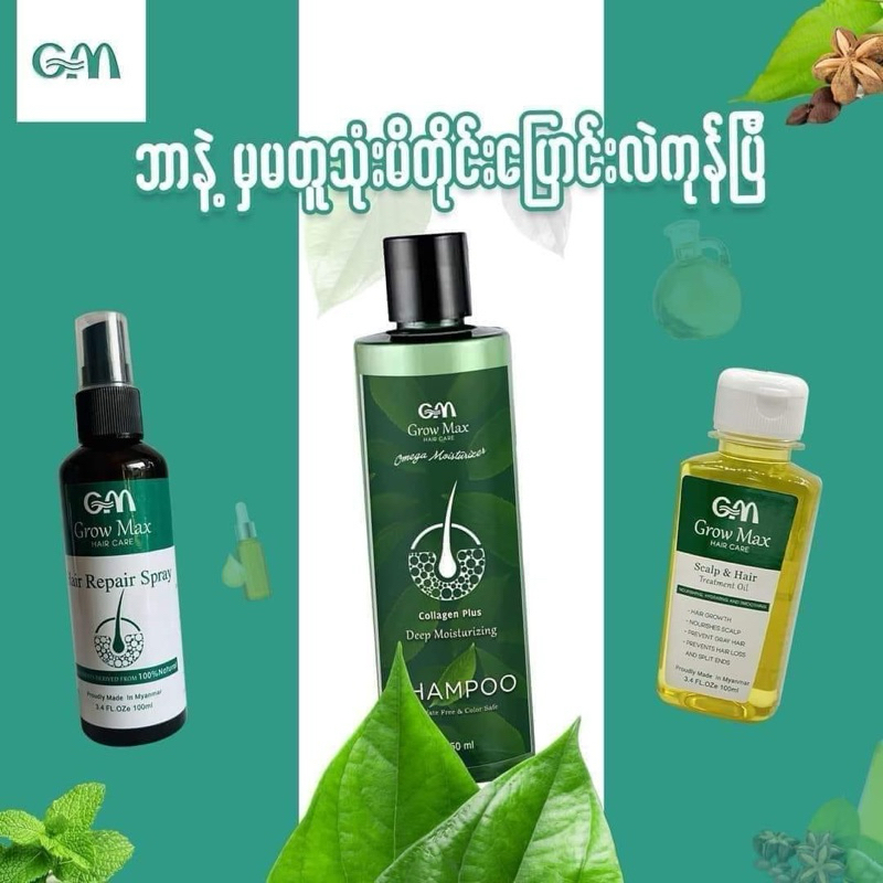 GM Hair Care Shampoo + Hair Oil + Hair Tonic 3in1 Set 💚 | Shopee Malaysia