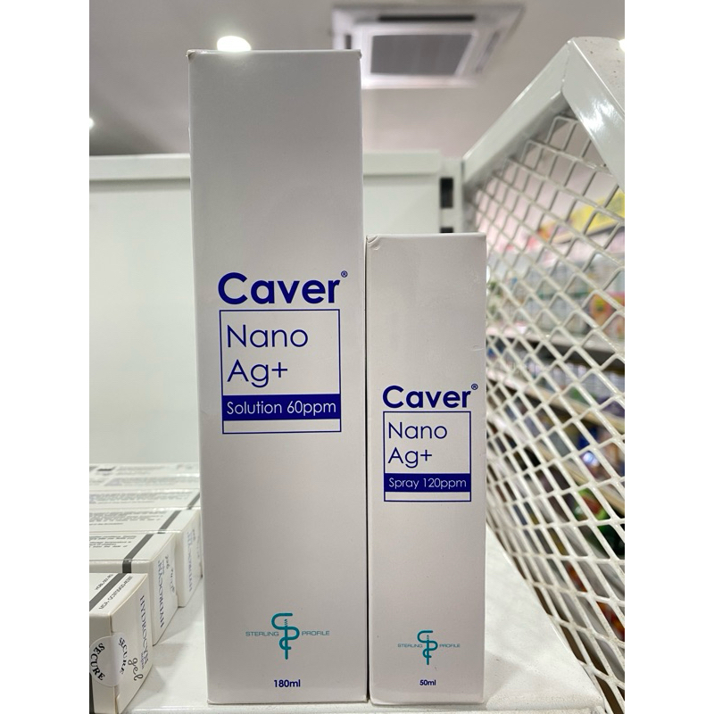 CAVER NANO AG+ SOLUTION 60ppm 180mL / SPRAY 120ppm 50mL Cuci Luka Teruk ...