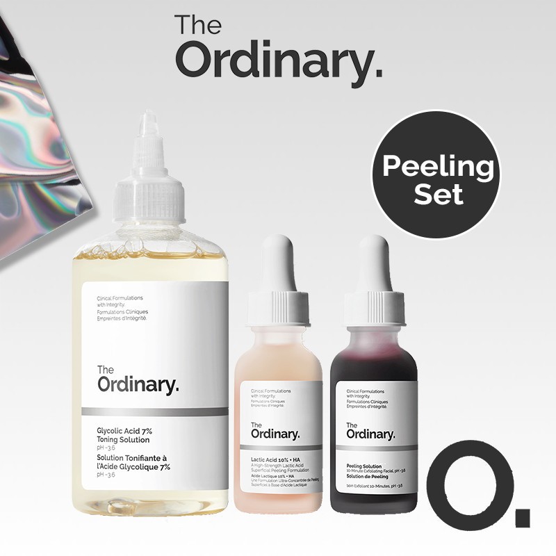 The Ordinary Peeling Set Glycolic Acid 7% Exfoliating Toner Peeling ...