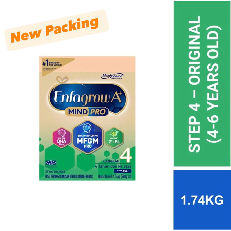Enfagrow A+ MindPro Step 4 - 1.16kg , 1.74kg ( Asli ) 100%original ...