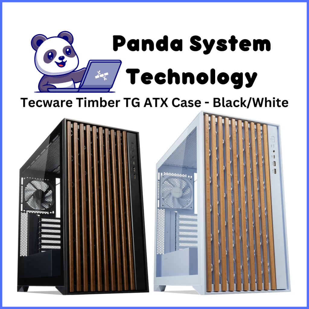 Tecware Timber TG ATX Case - Black/White | Shopee Malaysia
