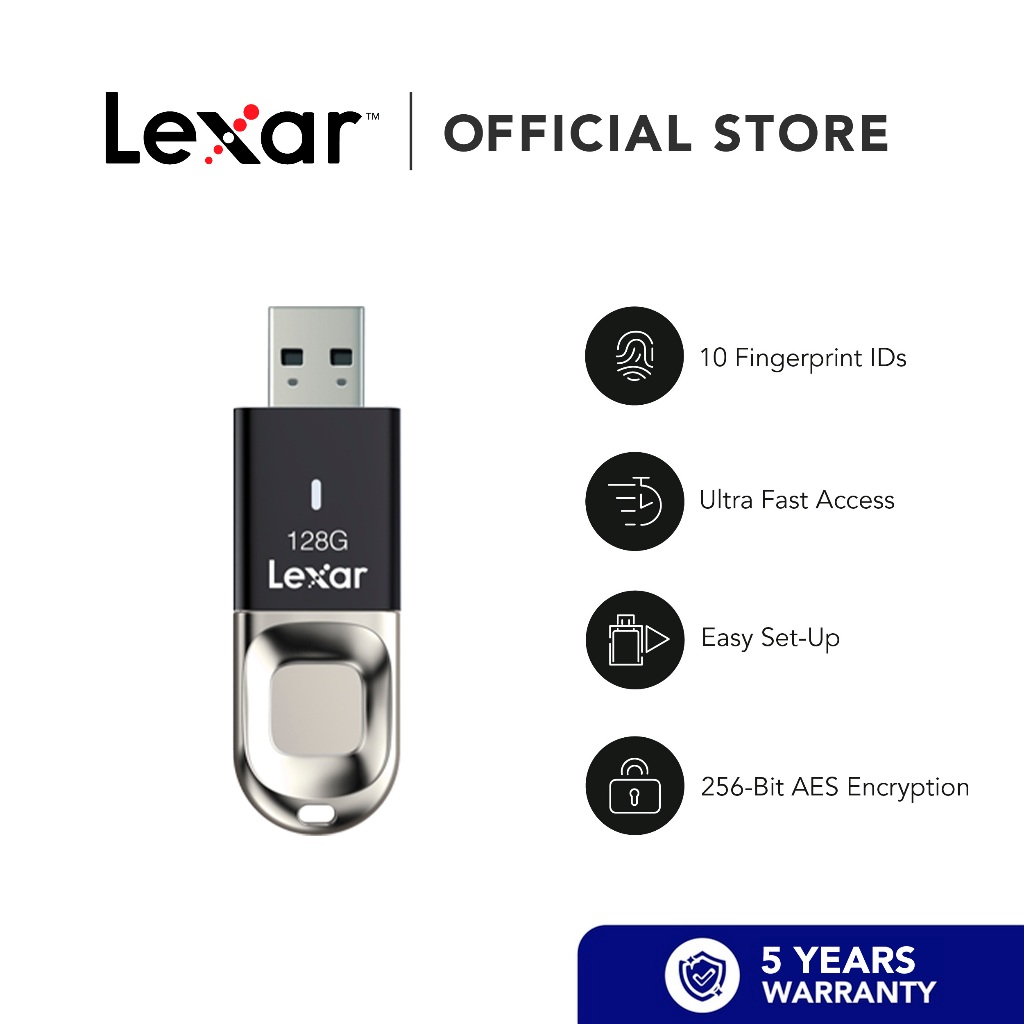 Lexar JumpDrive Fingerprint F35 USB 3.0 Flash Drive | Shopee Malaysia