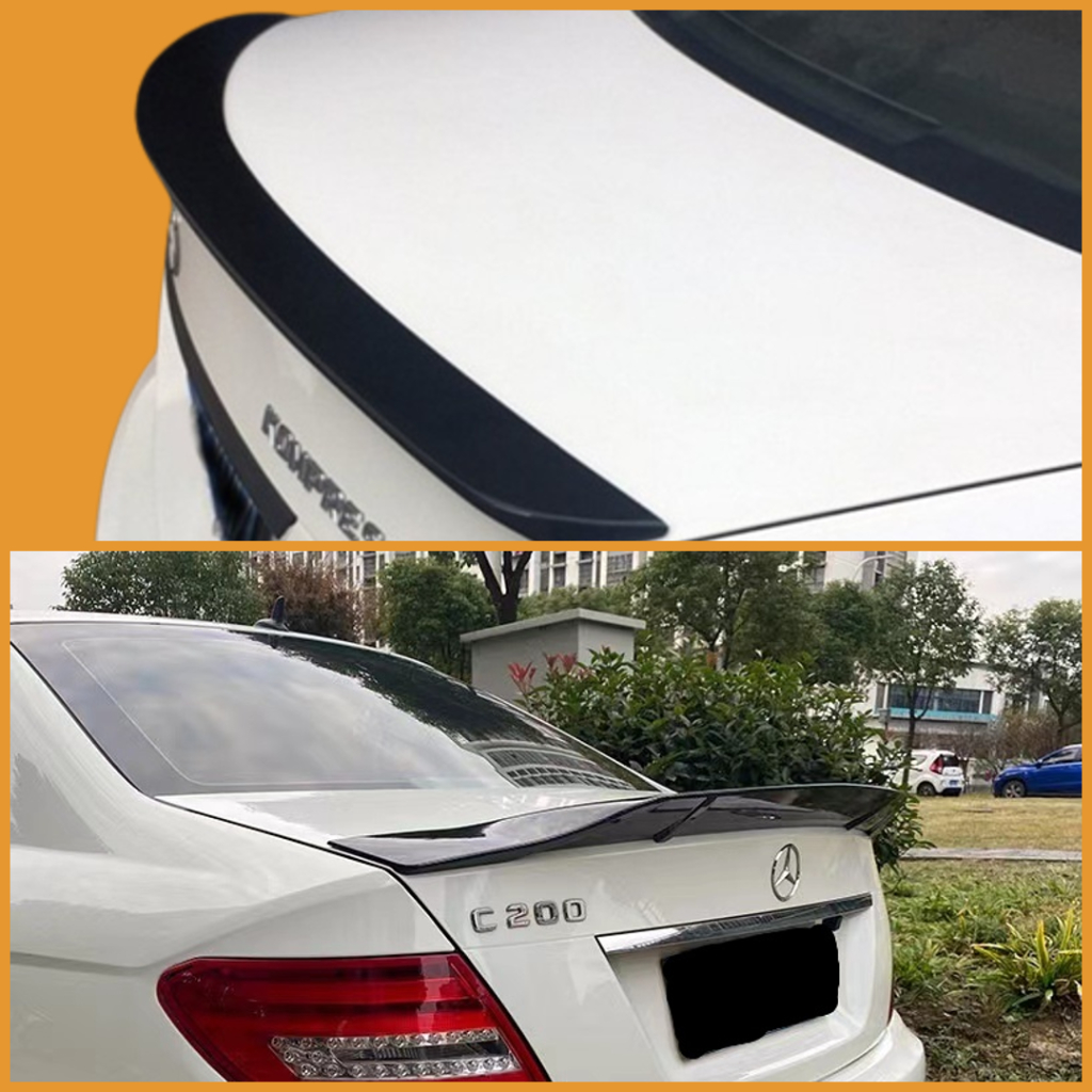 Mercedes Benz C Class W204 Rear Spoiler - Gloss Black ( AMG / PSM - R ...