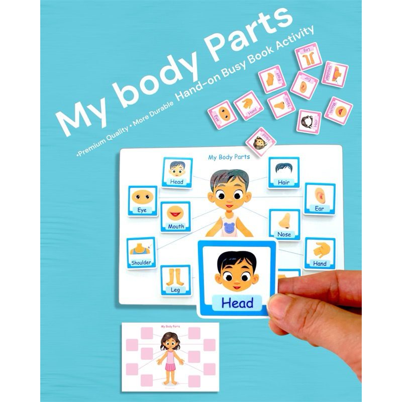 [Premium] Interactive My Body Parts Busy Book: Learn & Play Anatomy Pre ...
