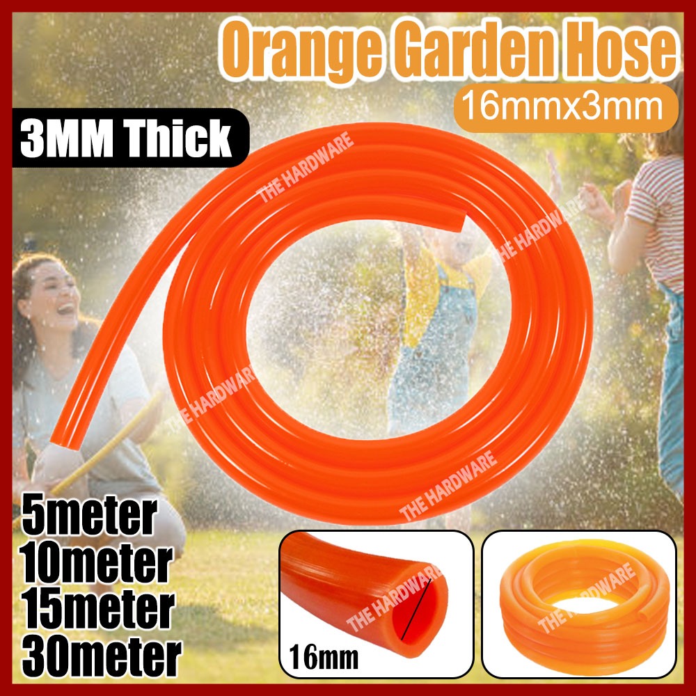 [1ROLL] 3mm Orange Garden Hose/Air Getah Hos Getah Heavy Duty-5meter ...