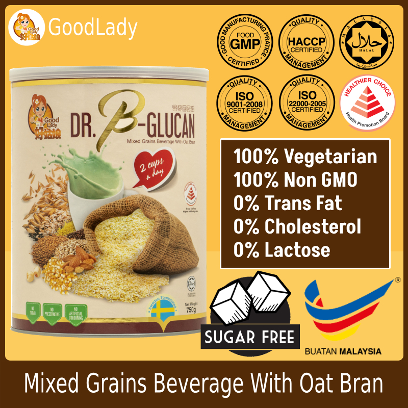 [Buy 6 Get 1 Free]GoodLady Dr. Beta-Glucan(Sugar Free)750g 营养燕麦麸(无糖)750g | Shopee Malaysia