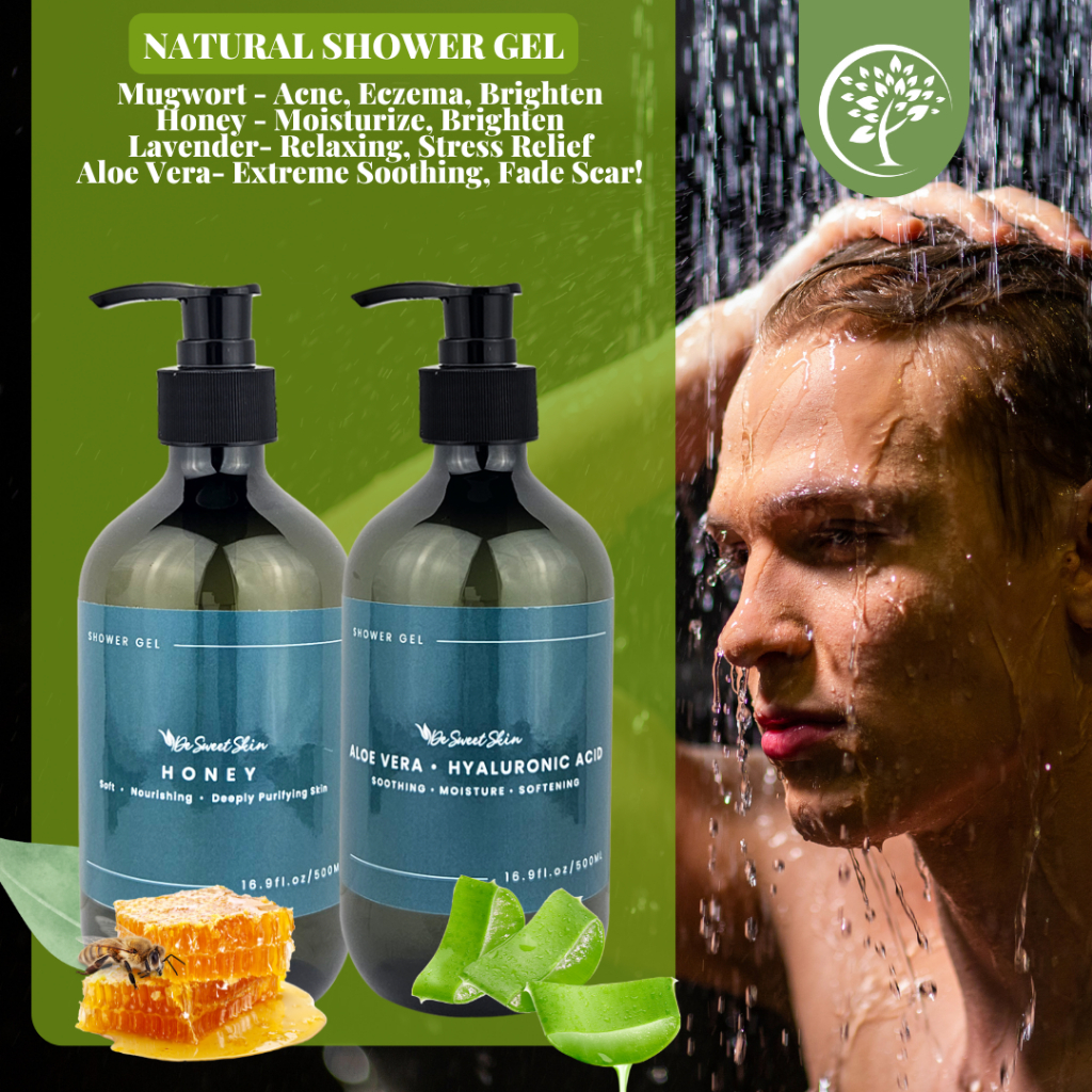 De Sweet Skin - Natural Shower Gel 500ML (Back Acne, Remove Dead Skin ...