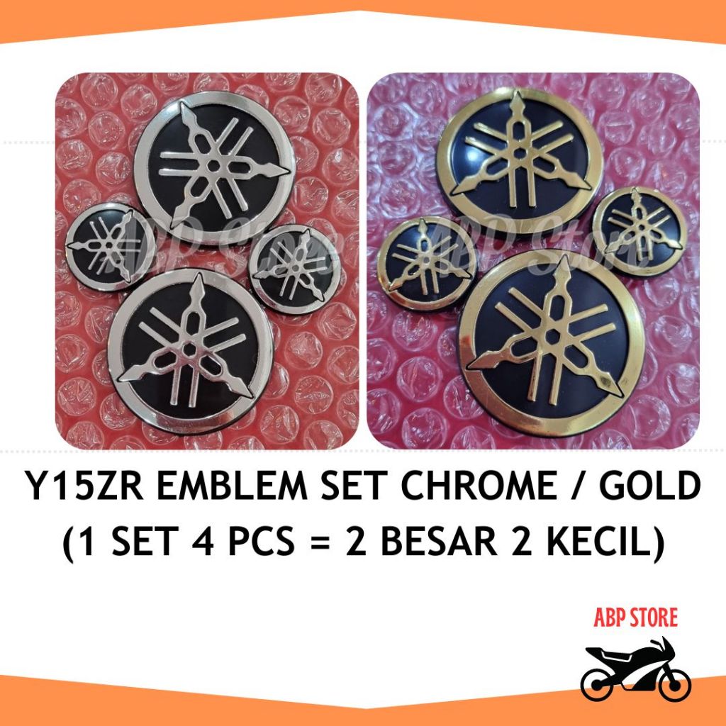 Yamaha Y15ZR Y15 YSUKU Emblem Set Logo Kepuk Logo Dada Lambang Chrome ...