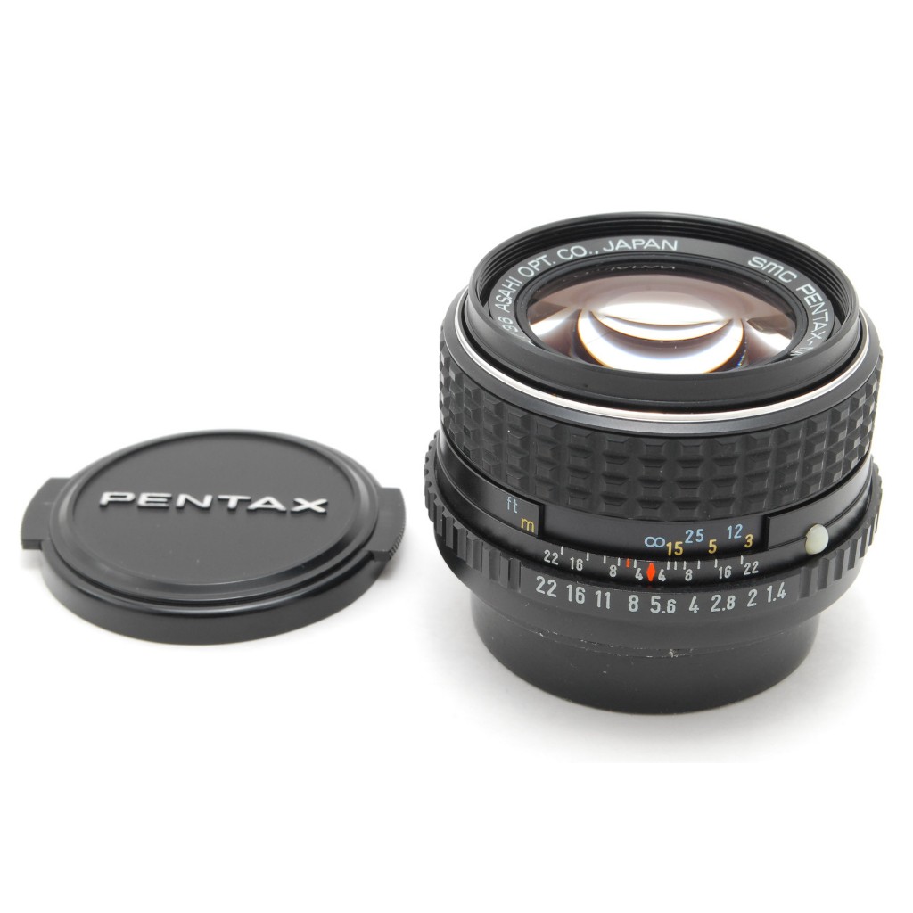 NEAR MINT Pentax smc PENTAX-M 50mm f/1.4, Front Cap, Rear Cap from Japan NEAR MINT Pentax smc ...