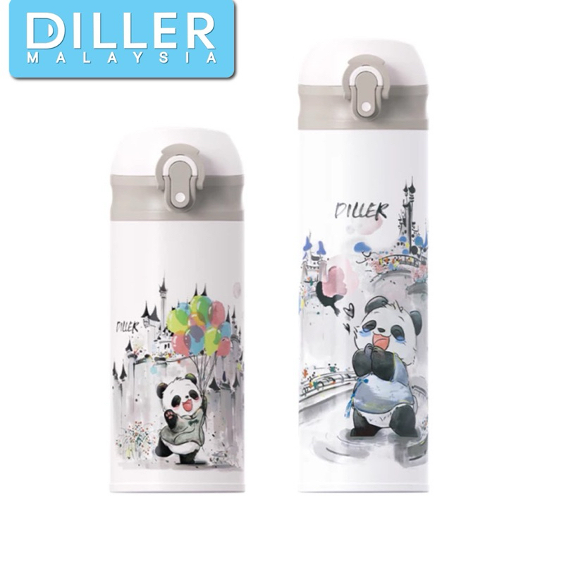 Diller Panda SUS316 Vacumn Thermo Bottle Flask Direct Drink One Click ...