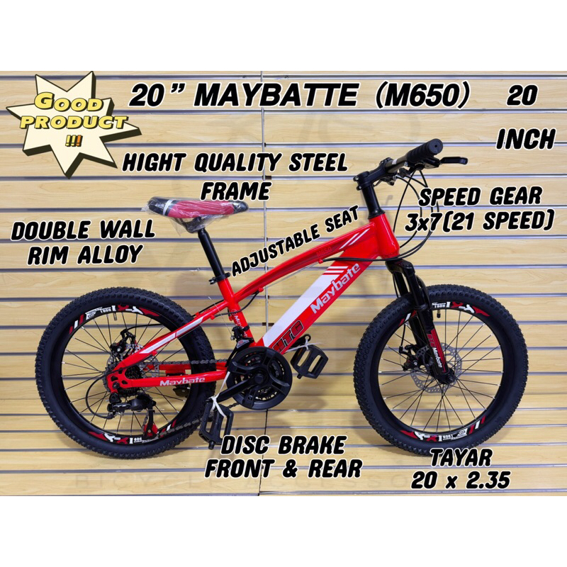 95% SIAP PASANG Basikal Budak/Basikal Saiz 20"/Basikal Kanak-Kanak/Bicycle kids/Bicycle MTB ...