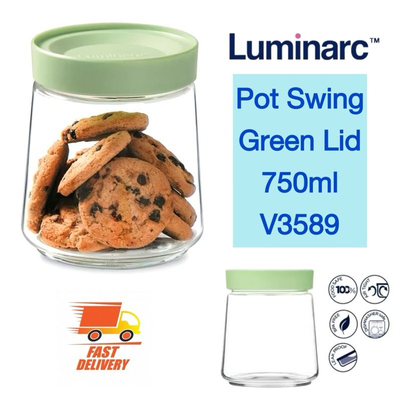Luminarc Pot Swing 750ml V3589 Green Lid | Shopee Malaysia