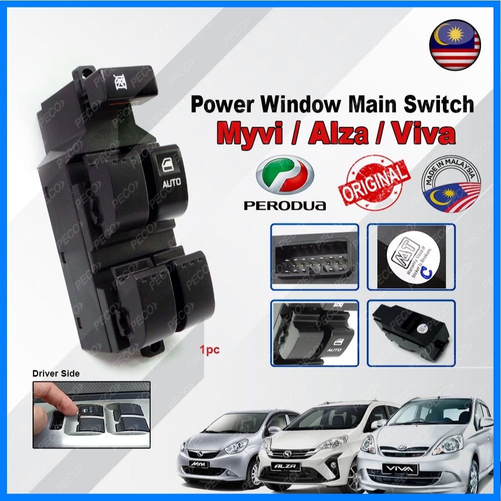 Perodua Myvi / Alza / Viva Power Window Main Switch. (Original ...