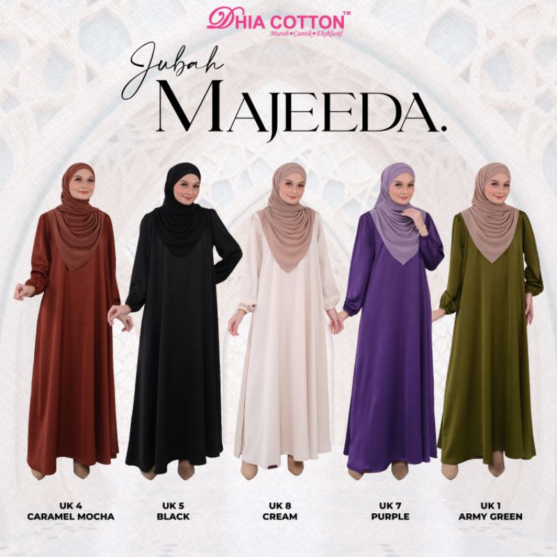(NEW) 10.10.2024 - JUBAH MAJEEDA - Jubah Plain Satin Matte by Dhia ...