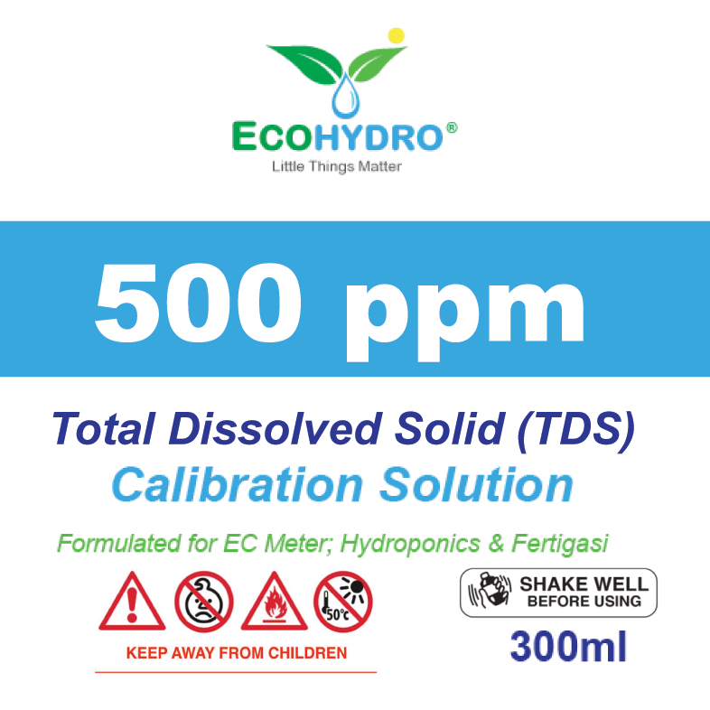500 ppm (25°C) 300ml Calibration Solution for EC/TDS Meter Water ...