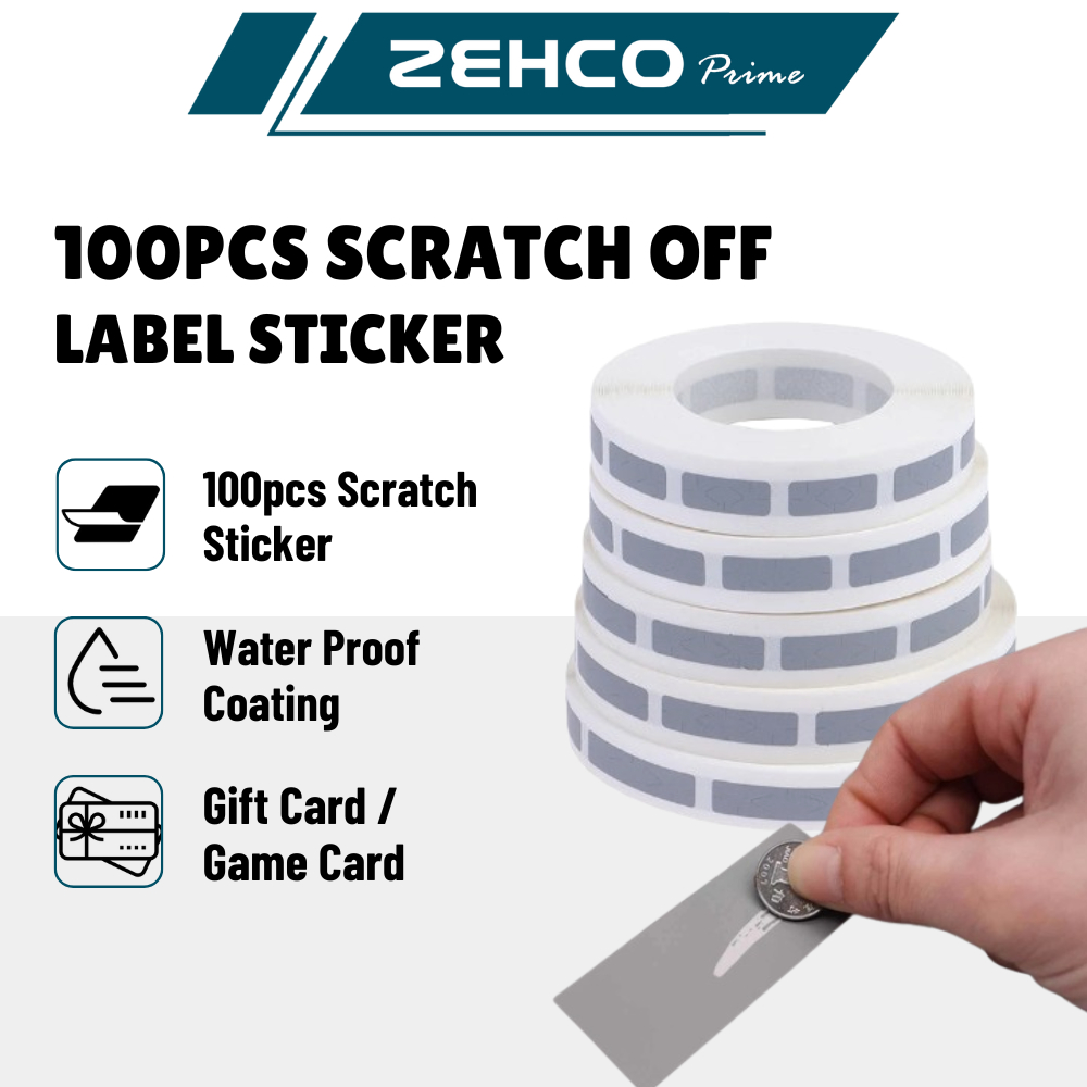 100Pcs Scratch Off Label Silver Rectangle Adhesive Scratch Off Sticker ...