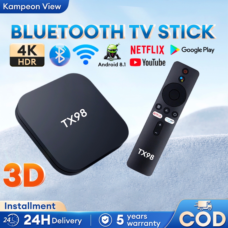 Bluetooth TV Box Android Full Channel Wifi/5G/Bluetooth TV Box 16+256GB ...