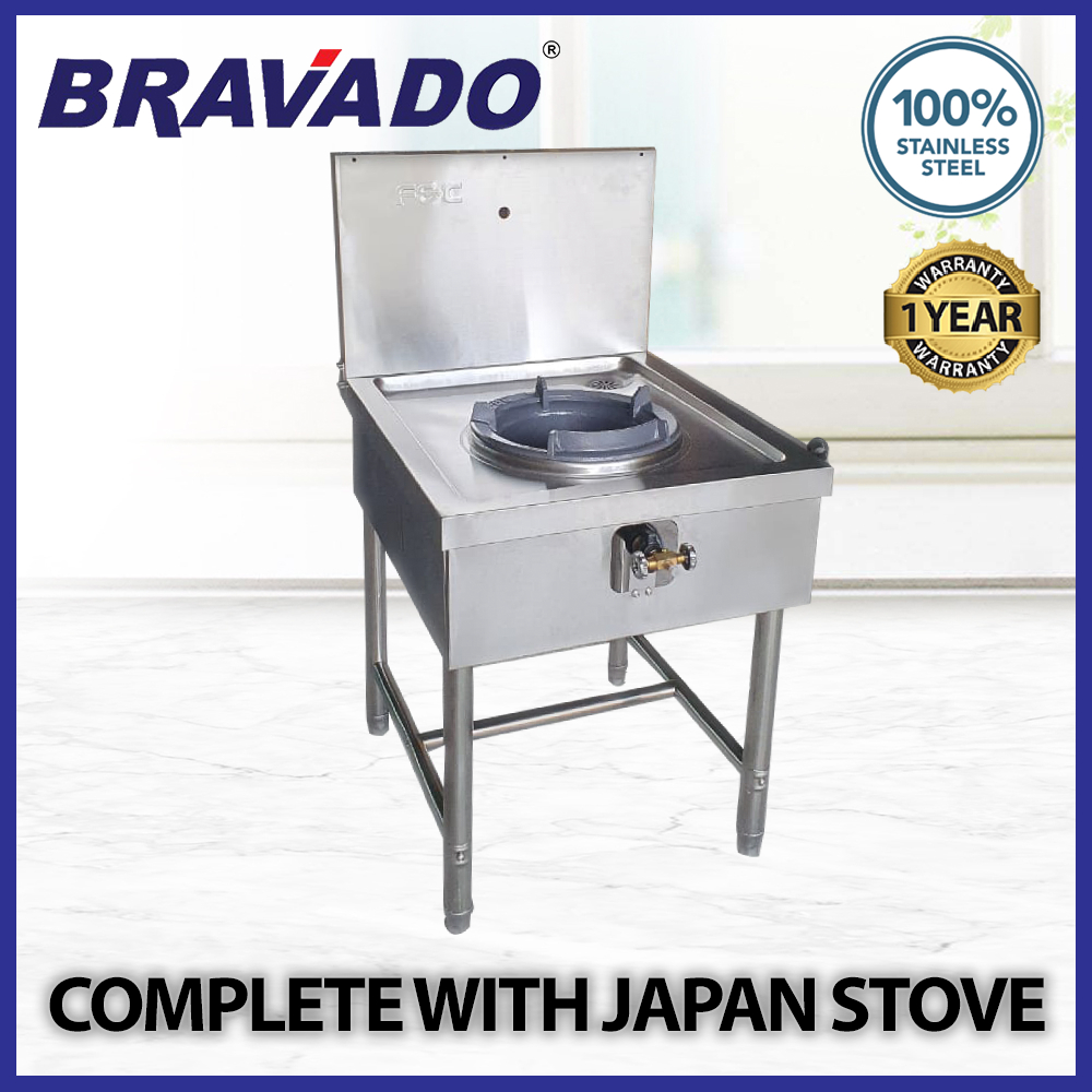 BRAVADO Stainless Steel DIY 1-Burner Kwali Range Dapur Gas 1 Tungku ...