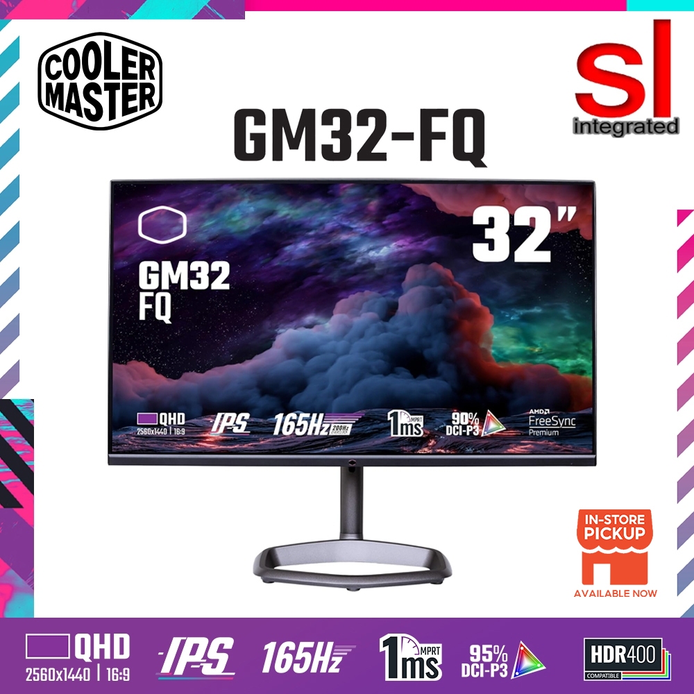 Cooler Master GM32-FQ 32" 2K IPS 165Hz QHD 2560 x 1440 PC Monitor, 1 ms ...