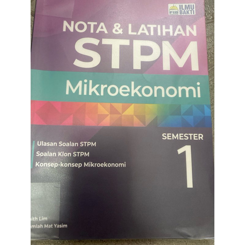 Nota&Latihan STPM Mikroekonomi Sem 1 ILMU BAKTI | Shopee Malaysia