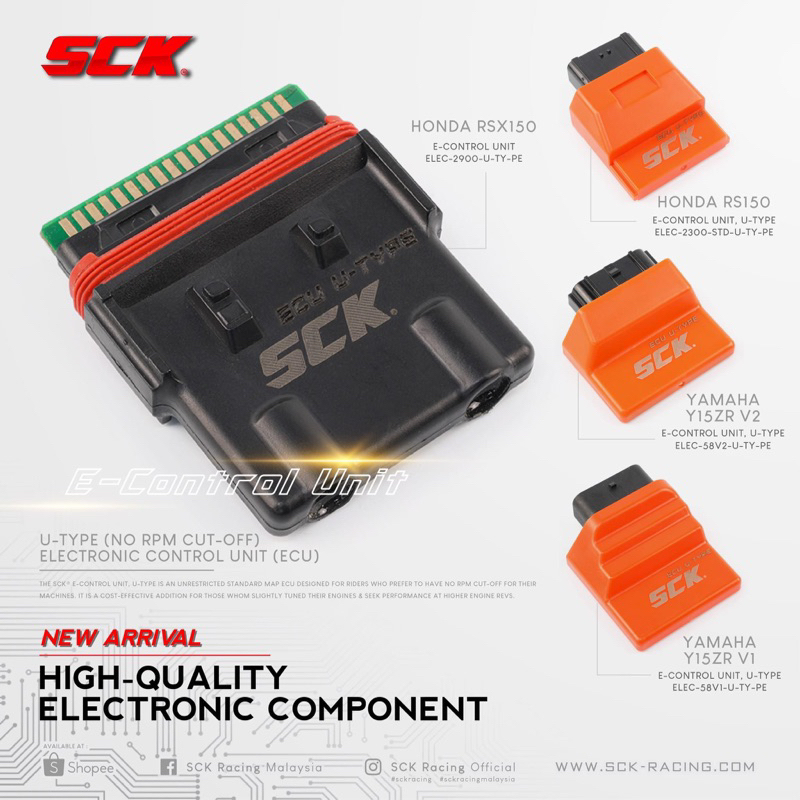 SCK RACING ECU Y15ZR V1 V2 RS150 RSX RS V3 ECU U-TYPE Y16 Y16ZR ECU ...