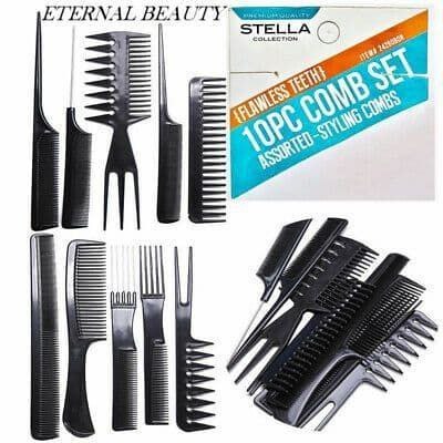 RedBerry/Stella Professional 10pcs Comb Set | Shopee Malaysia