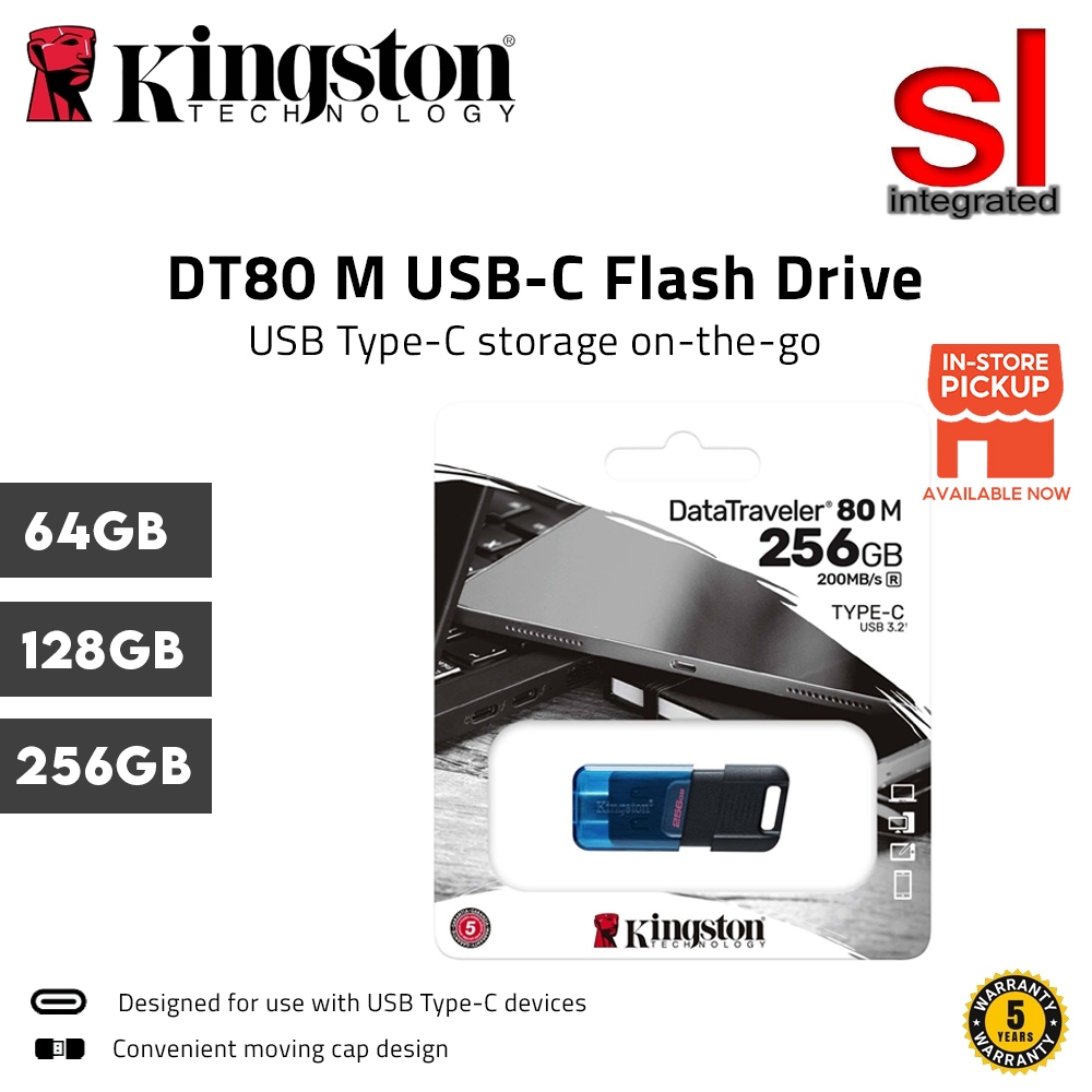 Kingston DataTraveler M 80 USB Type-C Flash Drive DT80 32/64/128/256GB ... Kingston DataTraveler M 80 USB Type-C Flash Drive DT80 32/64/128/256GB ...