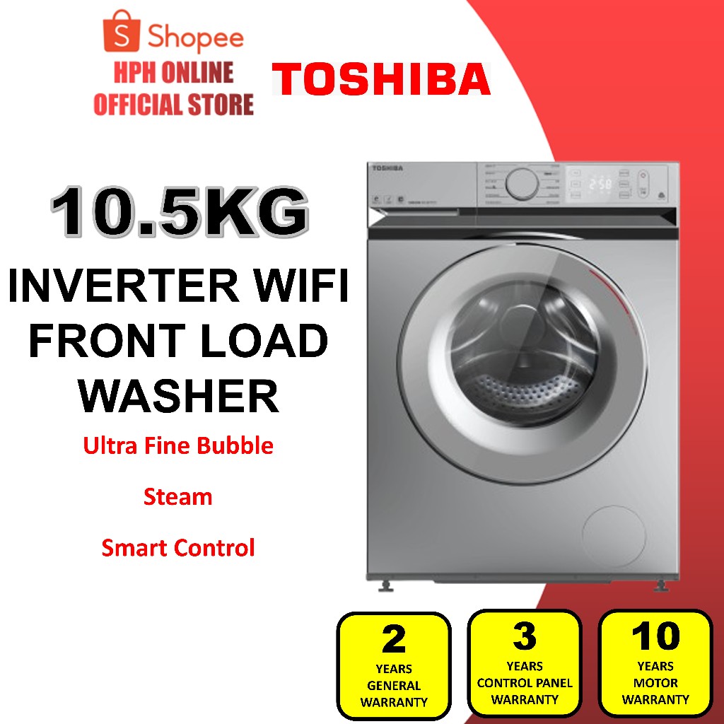 Toshiba (7.5kg / 8.5kg / 9.5kg) Inverter Front Load Washing Machine TW-BH85S2M TW-BH95S2M TW ...