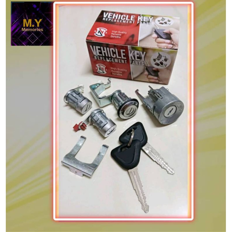 NS Key Lock Set Wira (full set) (beza sedan atau aeroback) | Shopee ...