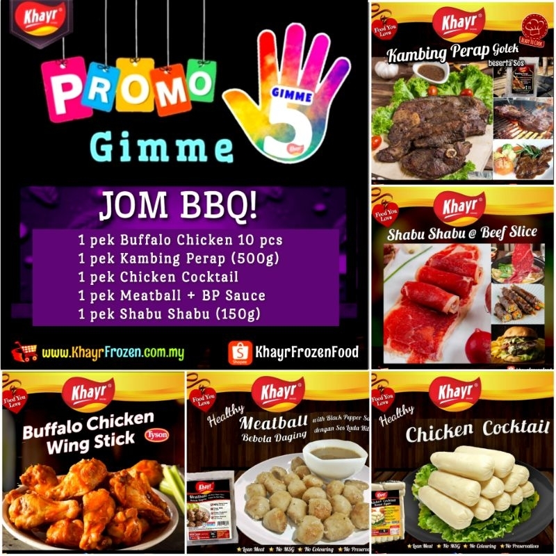 Khayr Halal BBQ Set 🥩 Kambing Perap 🍗BBQ Chicken 🌭Chicken Cocktail 🥓 ...
