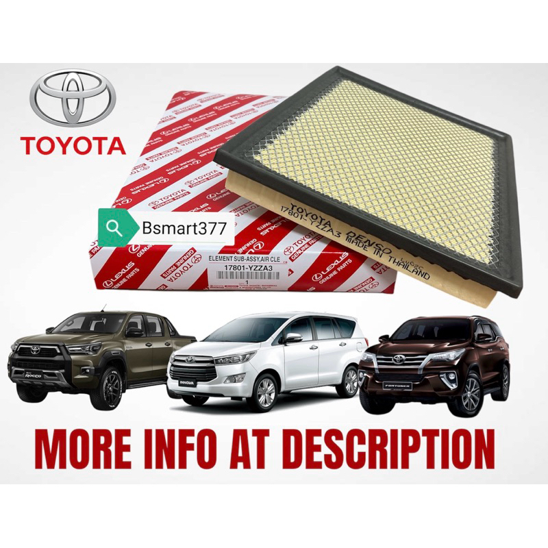 Toyota enjine air filter hilux revo gun125 gun 126 2.4L 2.8L/fortuner ...