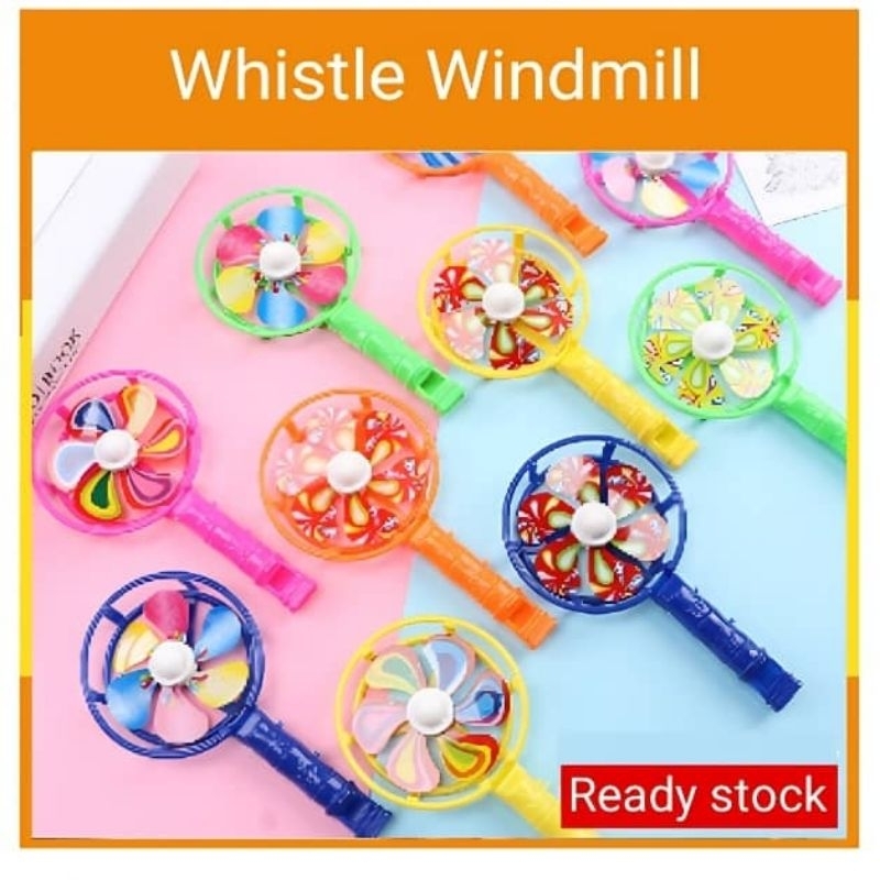 Smart Windmill Color Whistle Blow Fan Kid Toys Birthday Party Play Gift ...